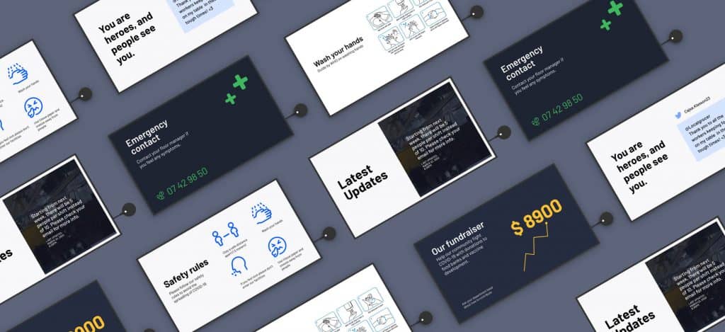 Use your screens to inform and encourage during COVID-19